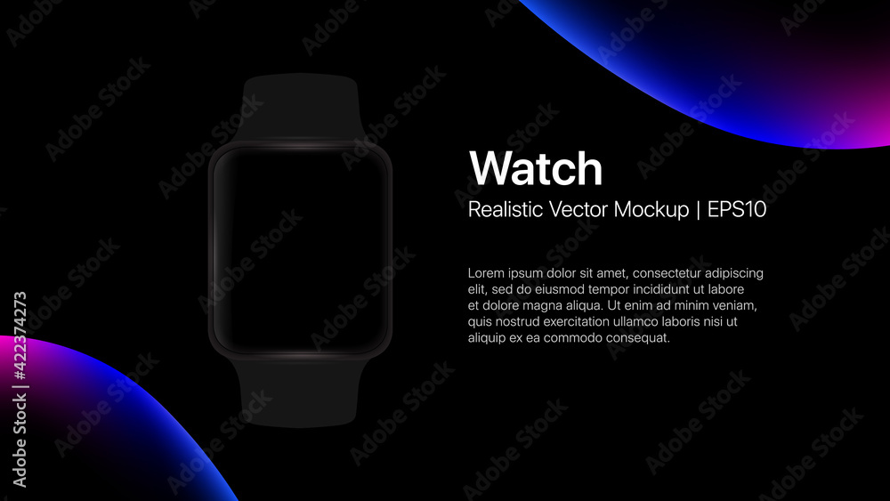 Apple Watch Presentation Slide Template. Vector illustration Stock ...