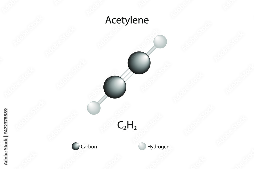 Chemical formula of acetylene. Stock Vector | Adobe Stock