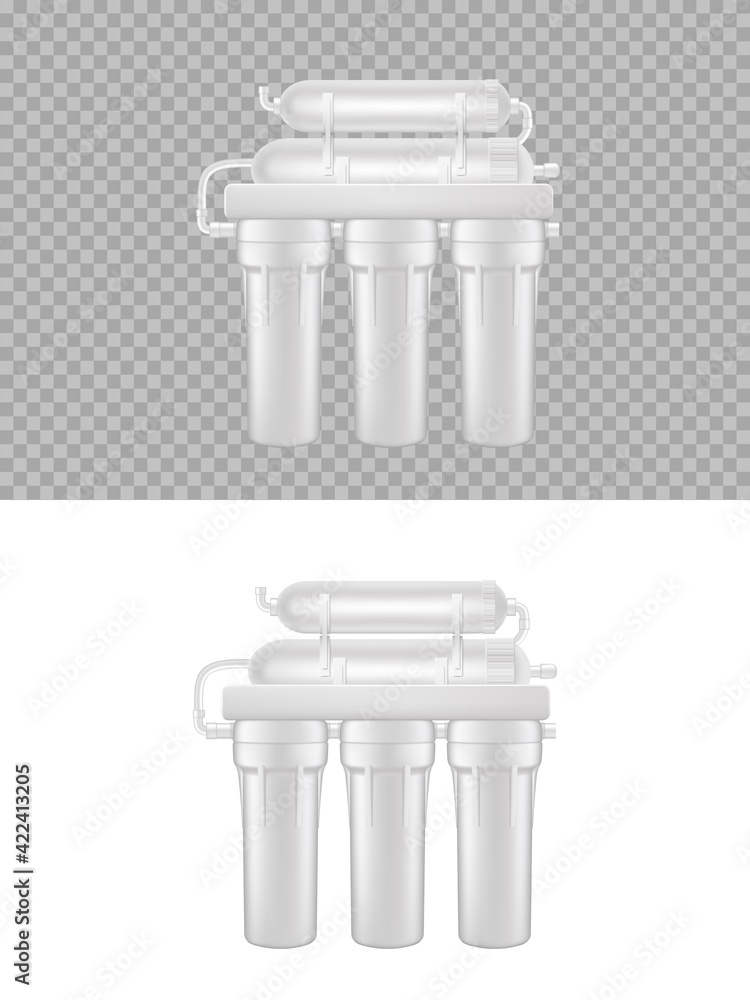 Realistic water filter, reverse osmosis natural fresh aqua purification ...