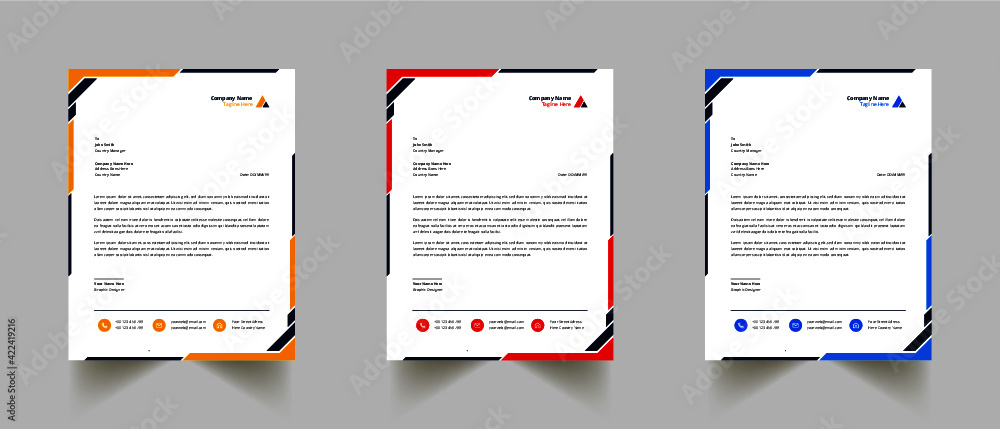 Modern And Clean Letterhead Design Template Business Style Professional ...