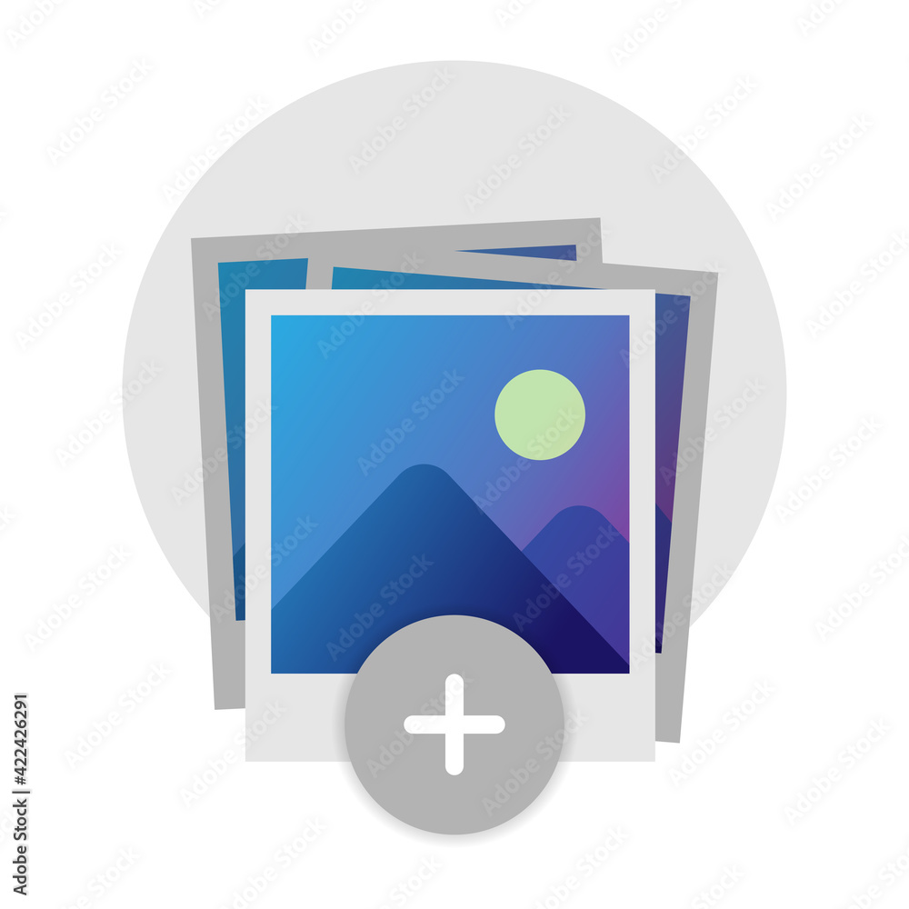 upload or add a picture concept illustration flat design vector eps10 ...