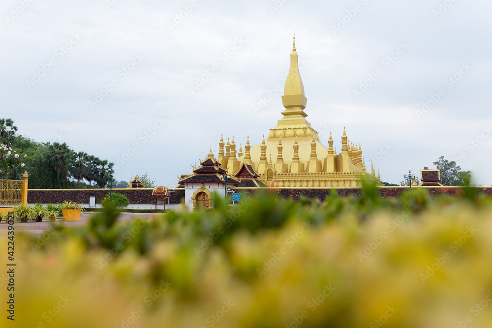 Pha That Luang Vientiane, Laos. That-Luang Golden Pagoda in Vientiane ...