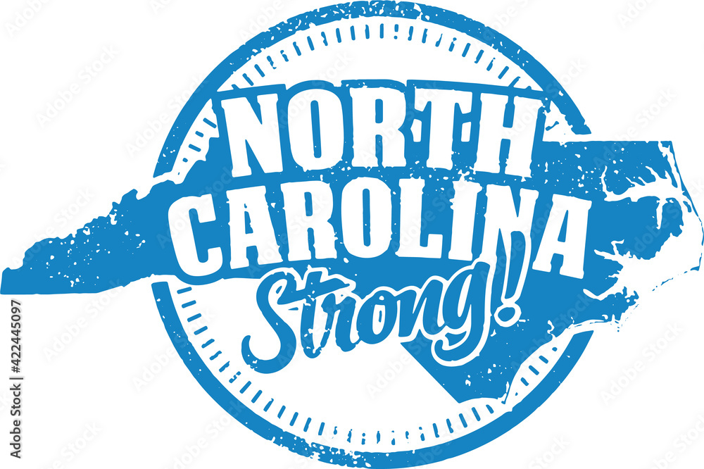 North Carolina State Strong Vintage Style Stamp Stock Vector | Adobe Stock