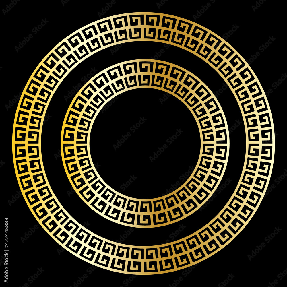 Abstract greek pattern for decorative design. Black background. Vector ...