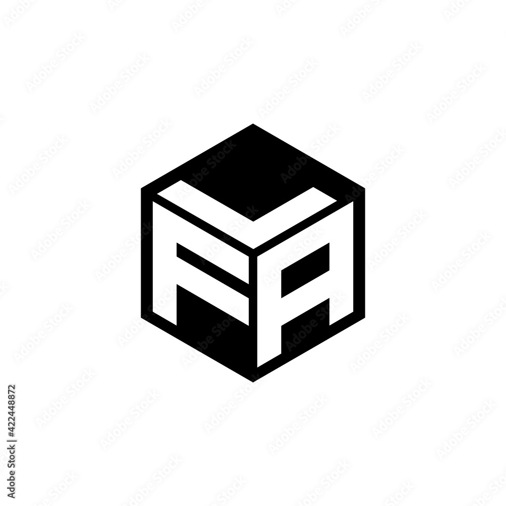 FAL letter logo design with white background in illustrator, cube logo ...