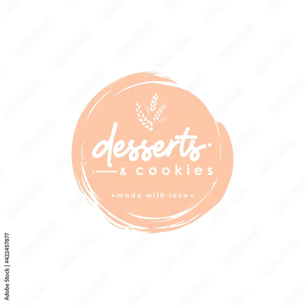 Desserts and Cookies Logo, Icon, Modern Dessert Shop Logo Design Vector ...
