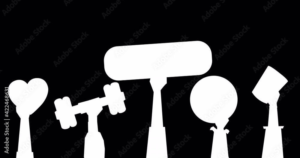 Healthy lifestyle animation. The concept of healthy eating, sports ...