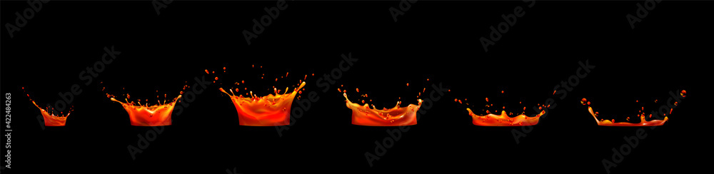 Vetor de Lava, juice splash sequence animation sprite sheet do Stock ...