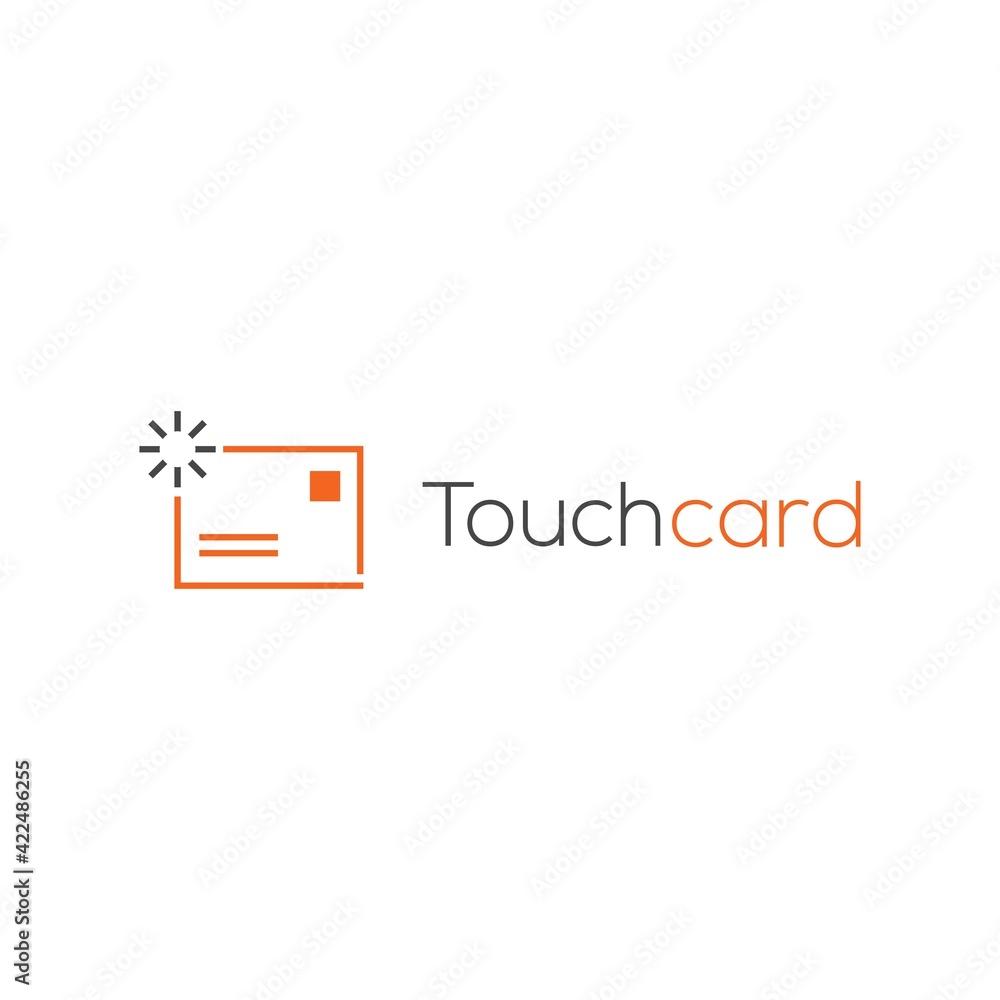 Modern and cool touch card logos are perfect for digital payment logos ...