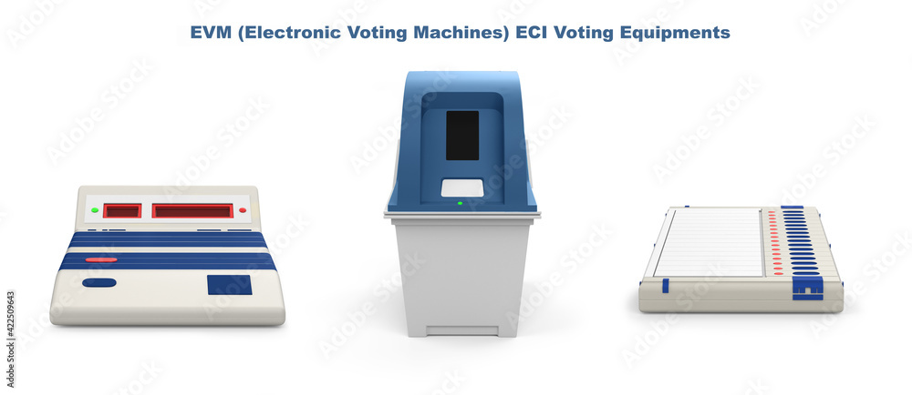 Electronic Voting Machine, EVM Control Unit and VVPAT, ECI Voting Equipments for voting election ...