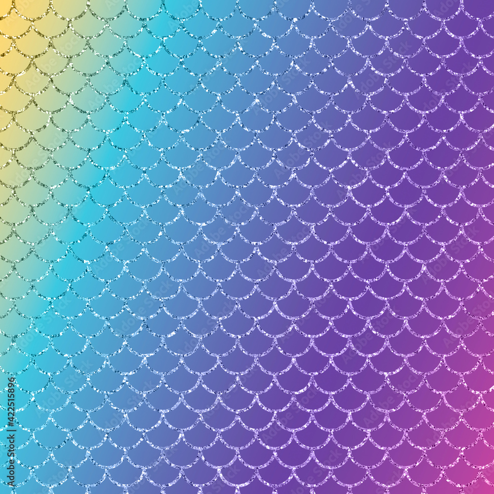 Mermaid backdrop. Modern and bright paper Stock Illustration | Adobe Stock