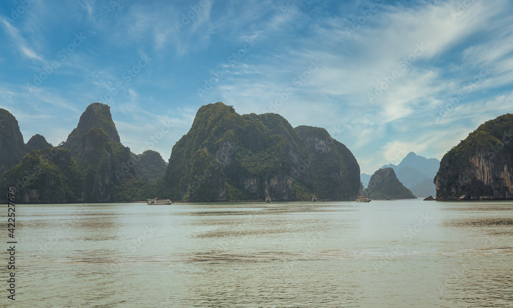 Halong Bay Landscape View. Horizontal landscape View of this beautiful ...