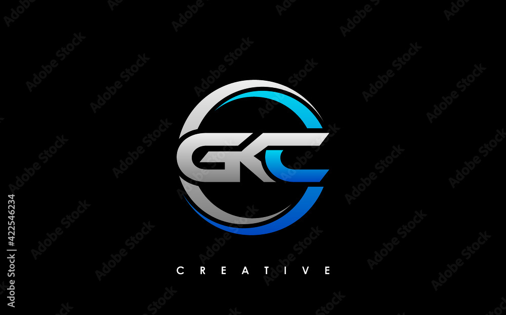 GKC Letter Initial Logo Design Template Vector Illustration Stock ...