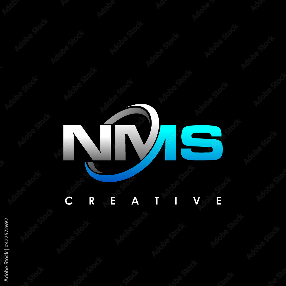 NMS Letter Initial Logo Design Template Vector Illustration Stock ...