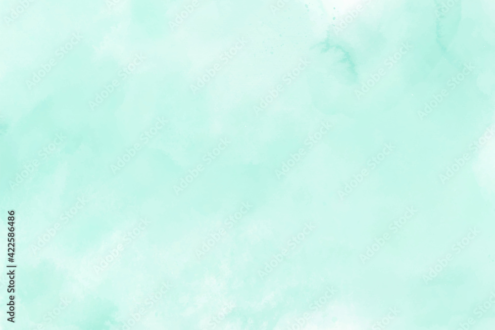 Mint Green Gradient Watercolor Vector Background Stock Vector Adobe Stock
