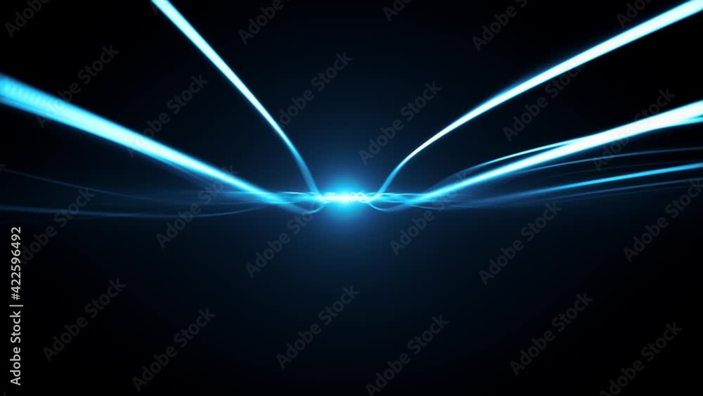 Abstract Light Strings Patterns Flowing Background/ 4k animation of an ...