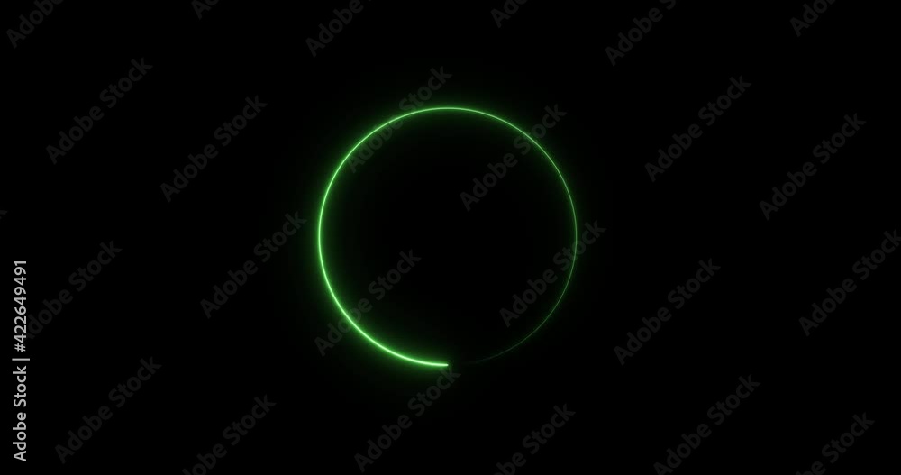 Vidéo Stock Abstract neon glowing preloader, progress loading circle ...