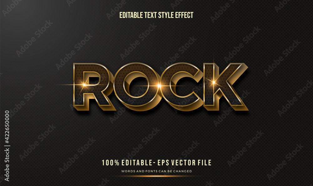 Editable text effect shiny gold. Text style effect. Editable fonts ...