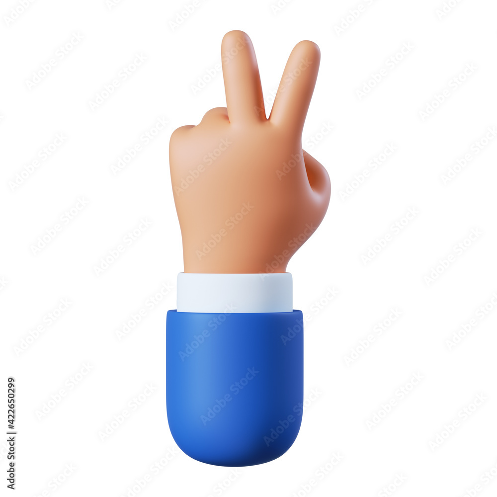 Number Two Finger Clip Art