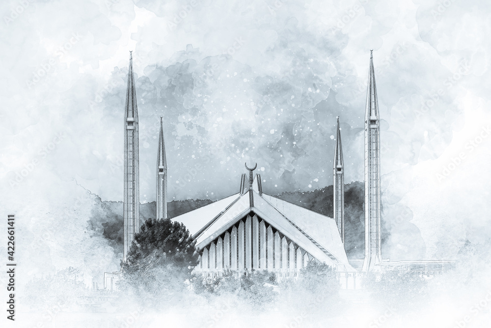 Faisal Masjid Illustration