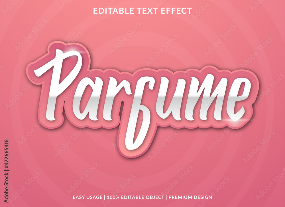 perfume text effect template design use for business brand and logo ...