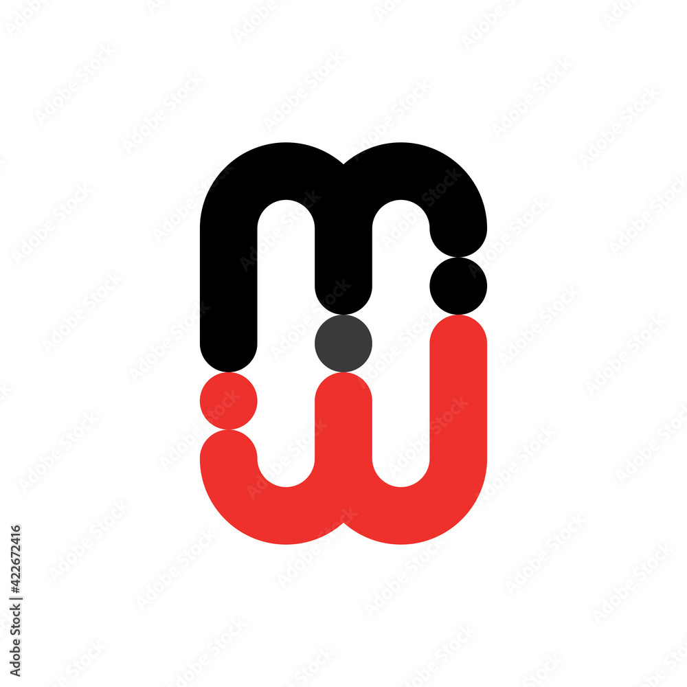 MW letter logo design vector Stock Vector | Adobe Stock