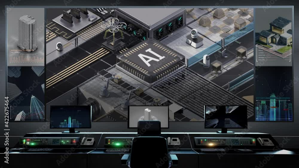 Smart factory controlled by Robotic process automation(RPA) in main ...