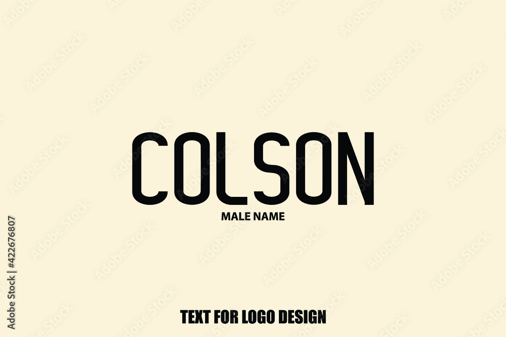 Colson male Name Semi Bold Black Color Typography Text For Logo Designs ...