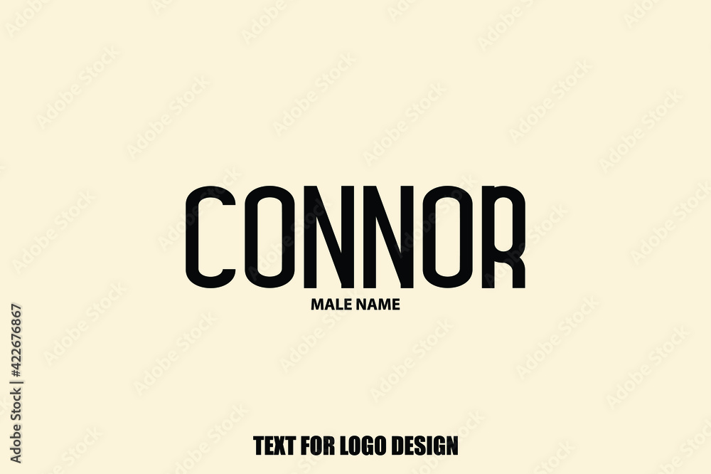 Connor. male Name Semi Bold Black Color Typography Text For Logo ...