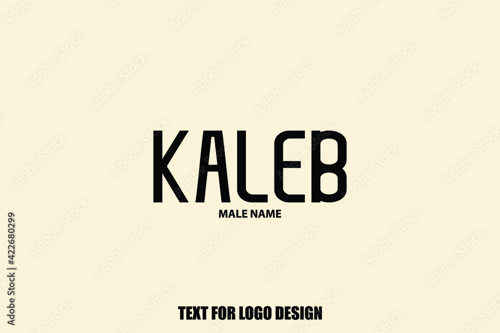 Kaleb Male Name Calligraphy Text For Logo Designs and Shop Names Stock ...