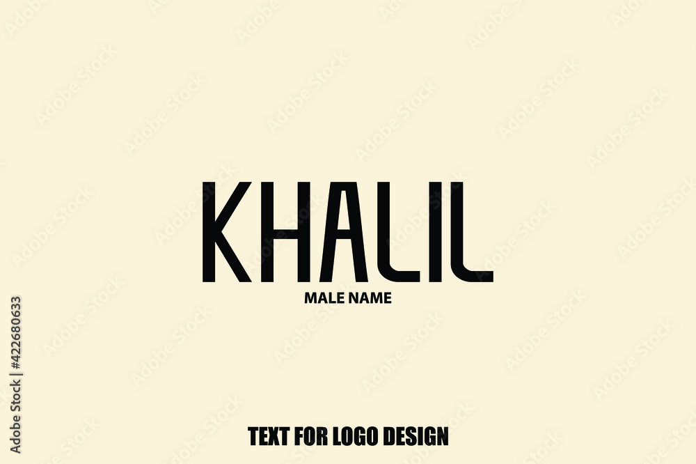 Khalil. Male Name Calligraphy Text For Logo Designs and Shop Names ...