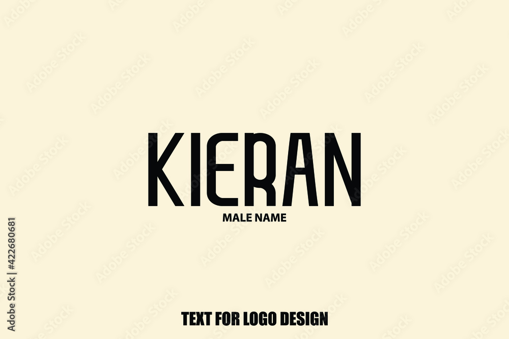 Kieran Male Name Calligraphy Text For Logo Designs and Shop Names Stock ...