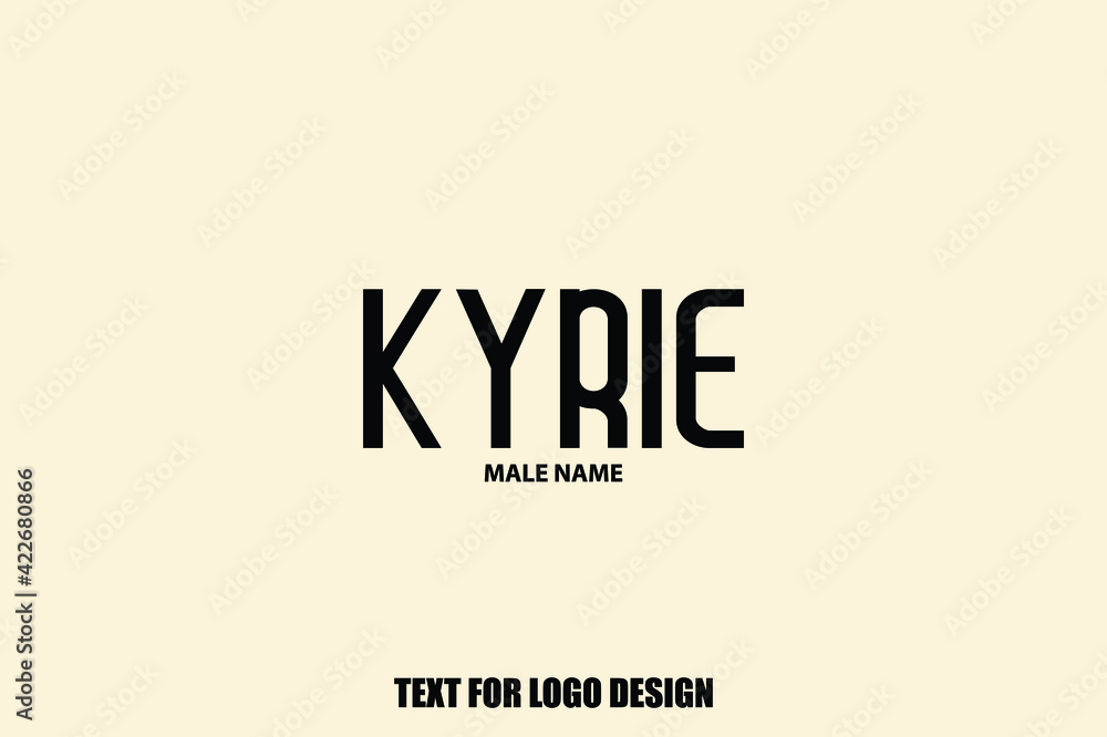Kyrie Male Name Calligraphy Text For Logo Designs and Shop Names Stock ...