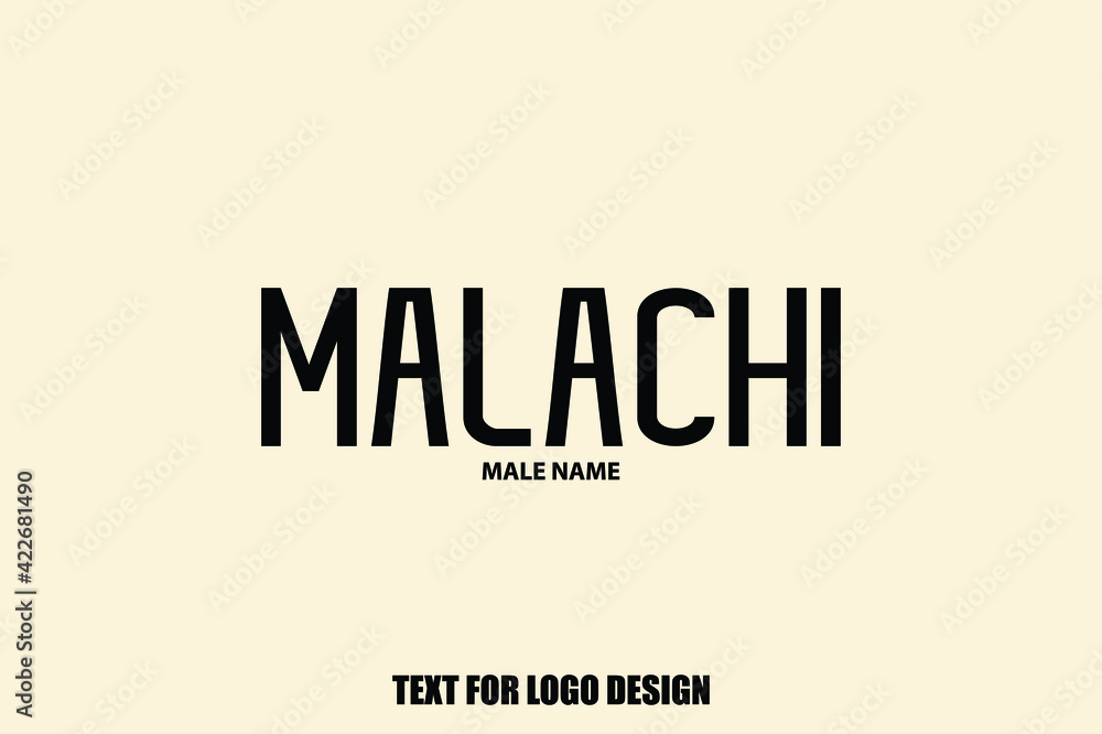 male Name Malachi Calligraphy Text Sign For Logo Designs and Shop Names ...