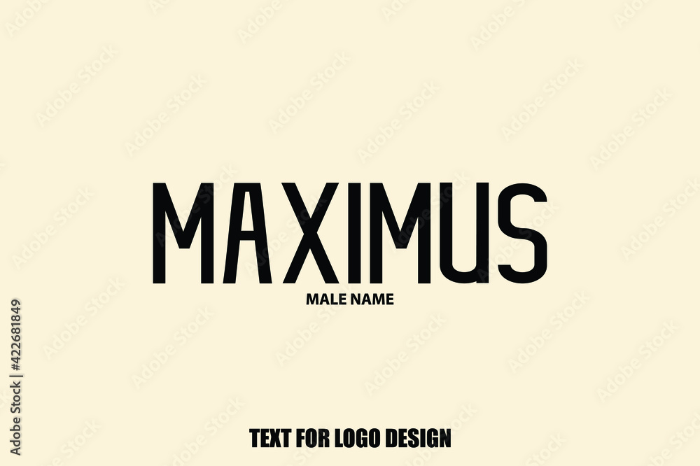 Maximus male Name Calligraphy Text Sign For Logo Designs and Shop Names ...