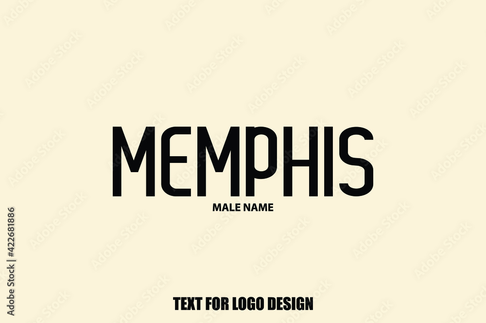 Memphis male Name Calligraphy Text Sign For Logo Designs and Shop Names ...