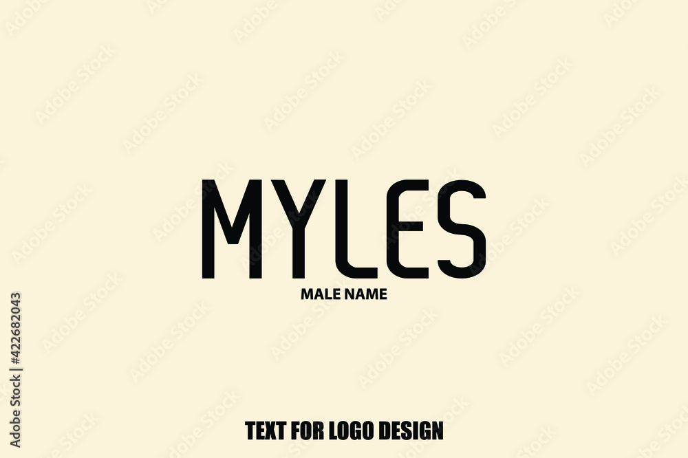 Myles male Name Calligraphy Text Sign For Logo Designs and Shop Names ...