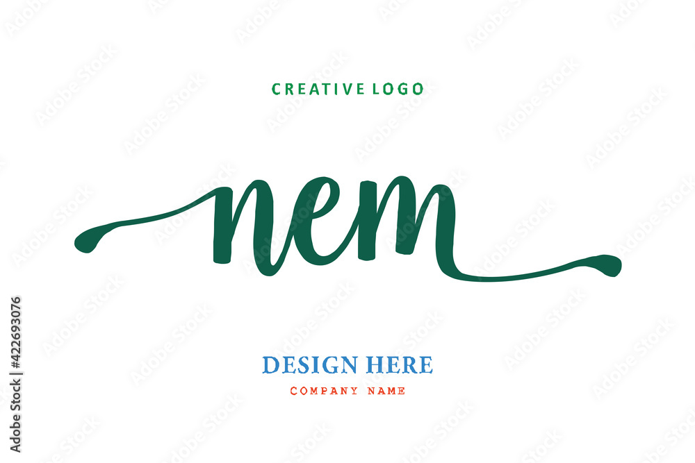 NEM lettering logo is simple, easy to understand and authoritative ...