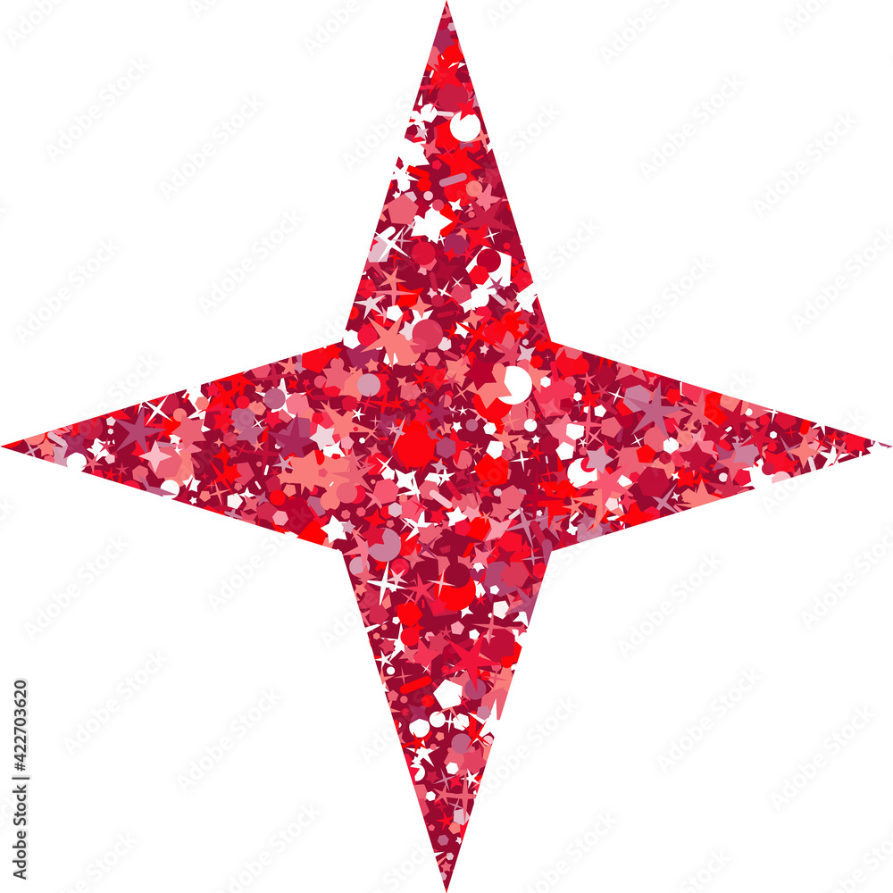 Vector luxury glitter red star. Rating, award and insignia. Stock ...