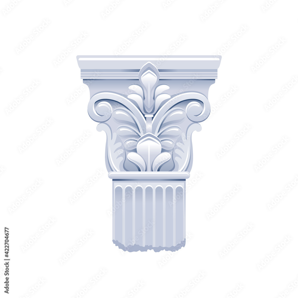 Column pillar vector. Greek or Roman old architecture. Ancient antique classic column from ...