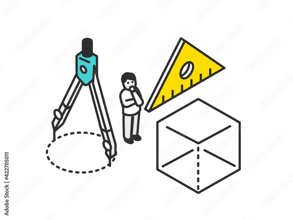 算数の授業のイメージイラスト素材 Stock ベクター | Adobe Stock