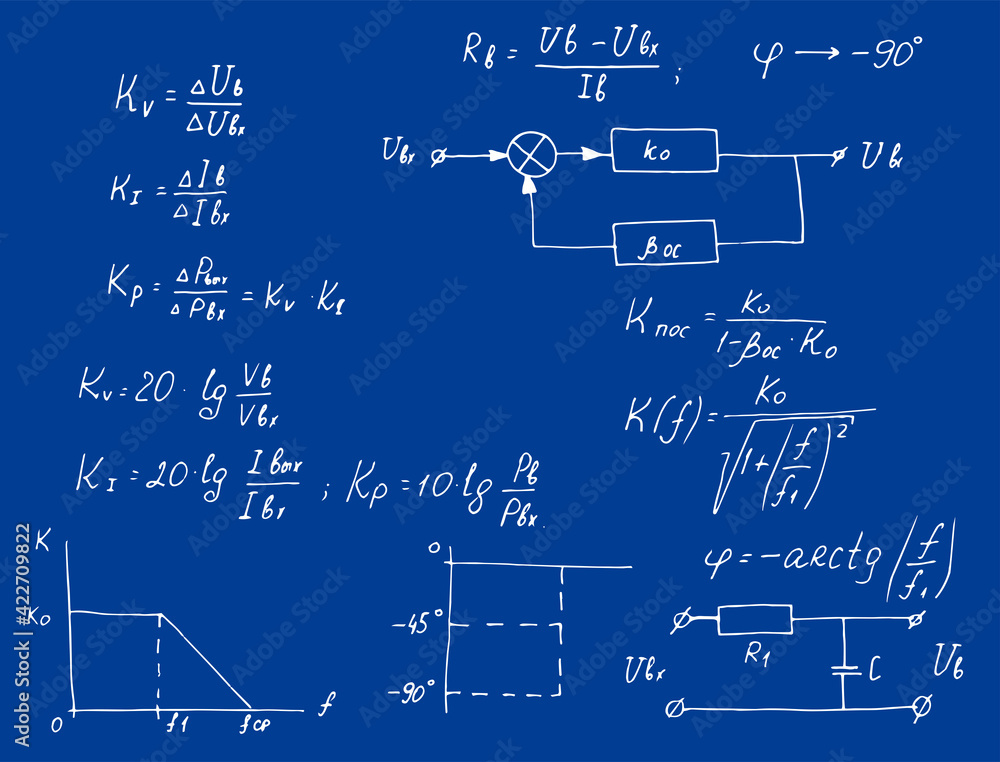 Physics, electronic engineering, mathematics equation and calculations ...