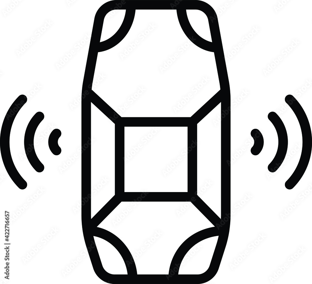 Self driving Active safety Concept Vector Icon Design, Autonomous ...