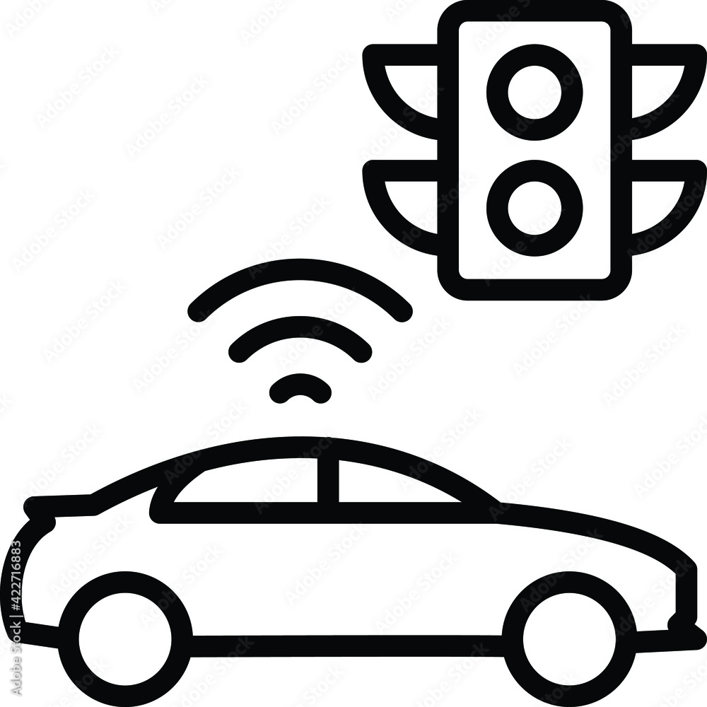 Self driving Traffic Light Detection and Recognition Concept Vector ...