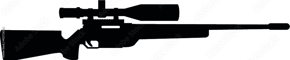 hunting sniper rifle with sniper scope gun eps vector file Stock Vector ...