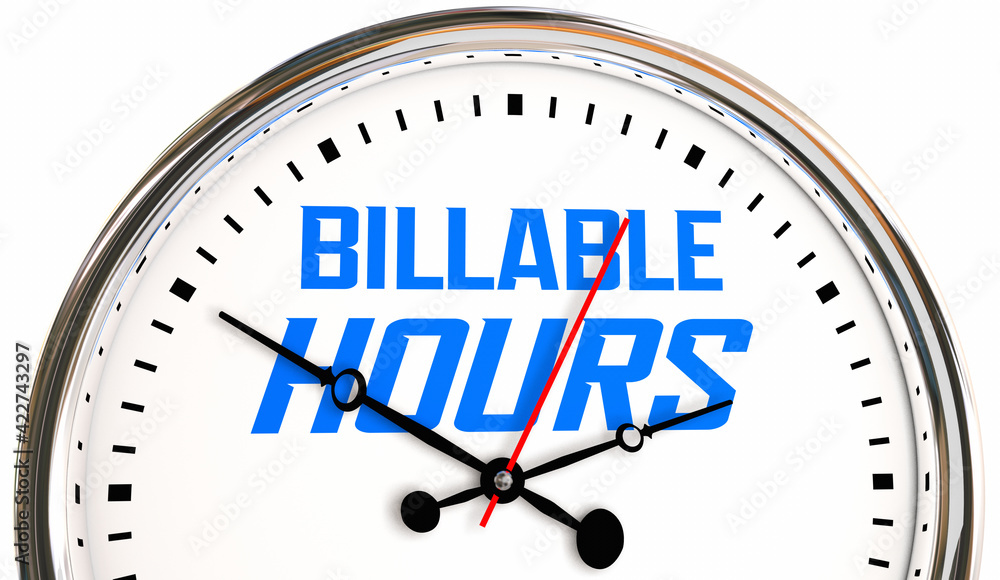 Billable Hours Time Clock Record Keeping Accounting Invoice Work 3d ...