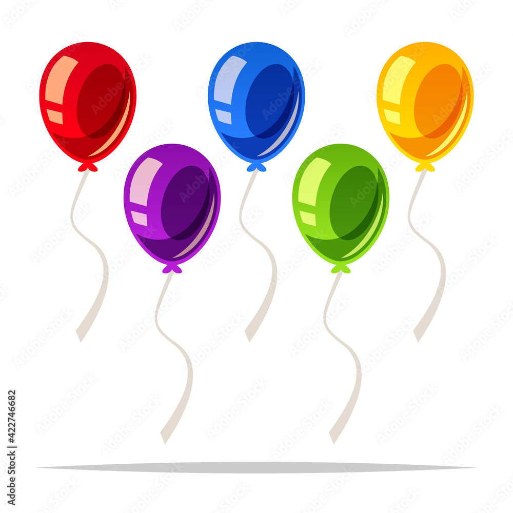 Cartoon balloons vector isolated illustration Stock Vector | Adobe Stock