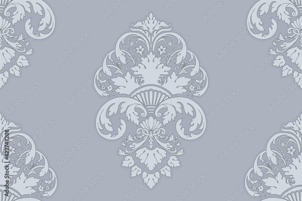 Damask seamless pattern element. Vector classical luxury old fashioned ...