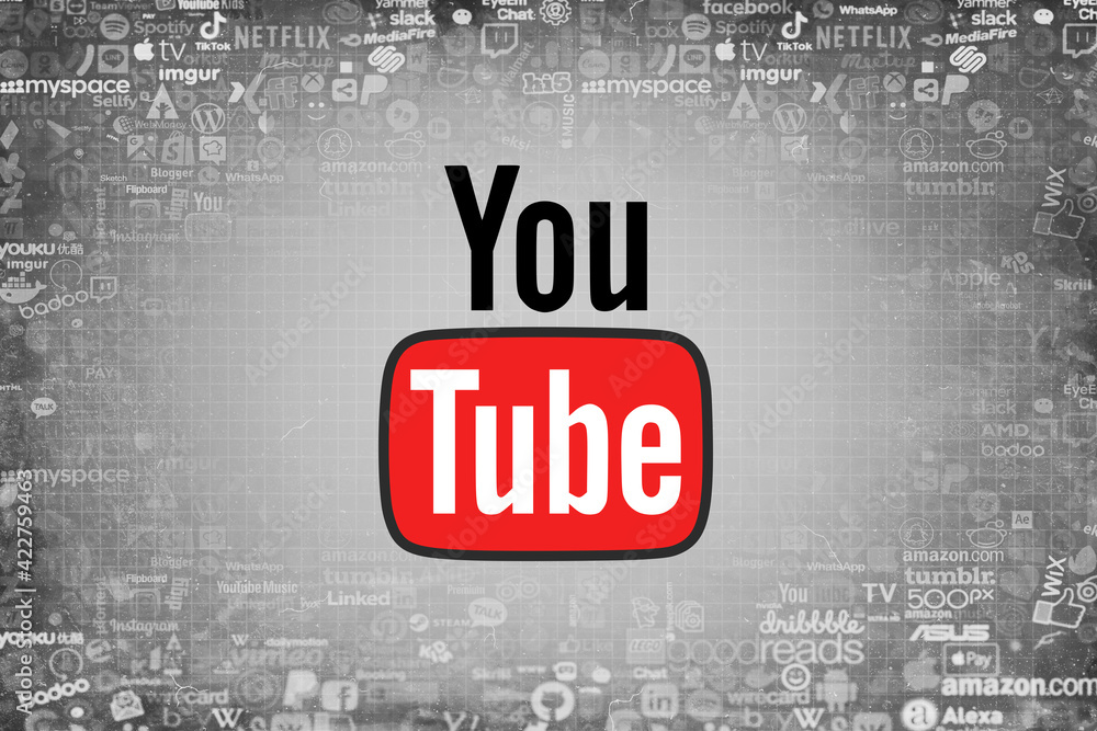 Youtube, Social Media Background Designs Stock Photo | Adobe Stock