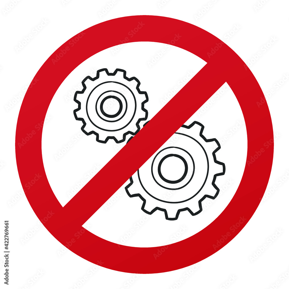 No Engage Symbol Isolated on White Background. Vector Illustration ...